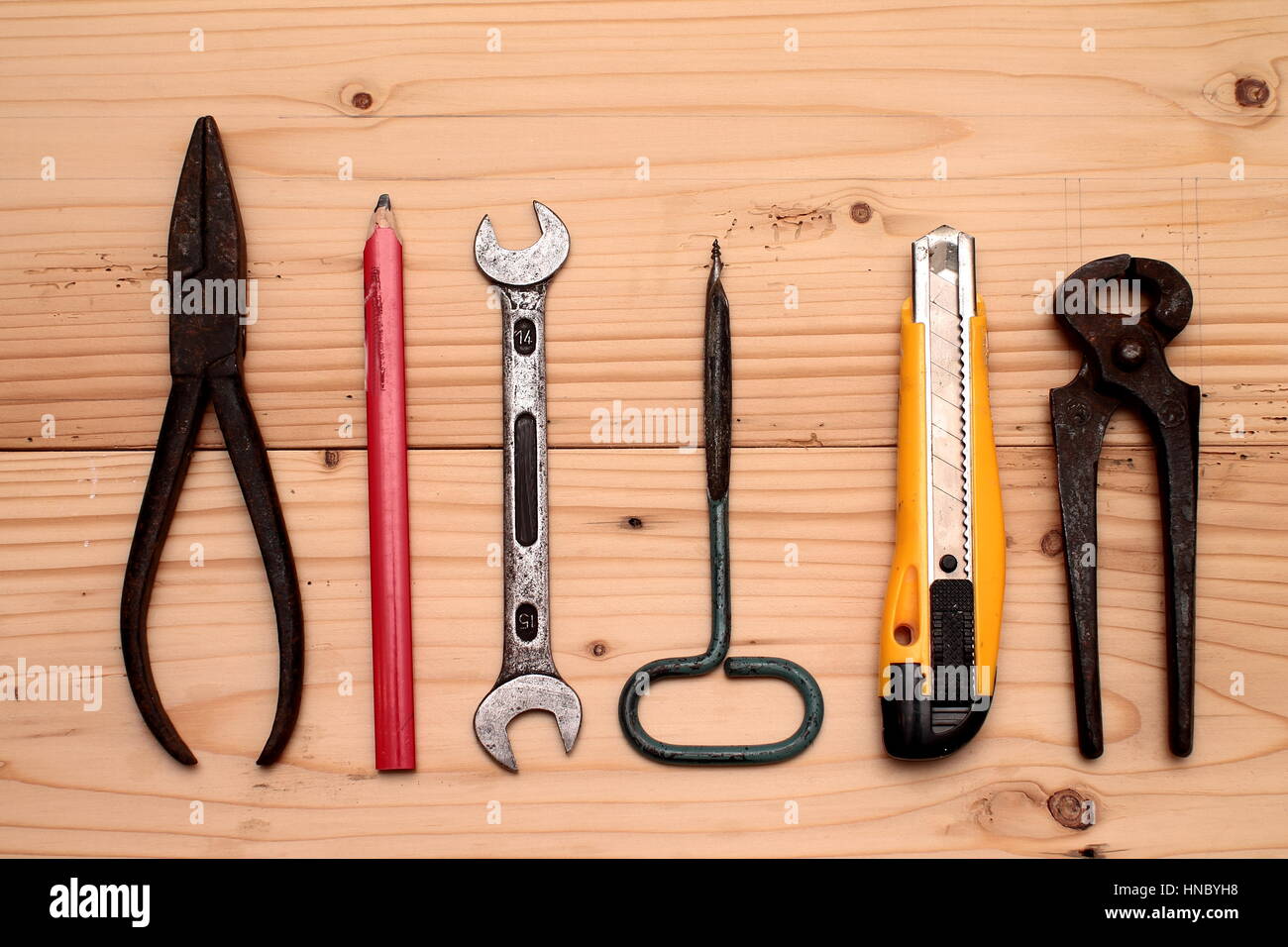 Set tools carpentry hobby hi-res stock photography and images - Alamy