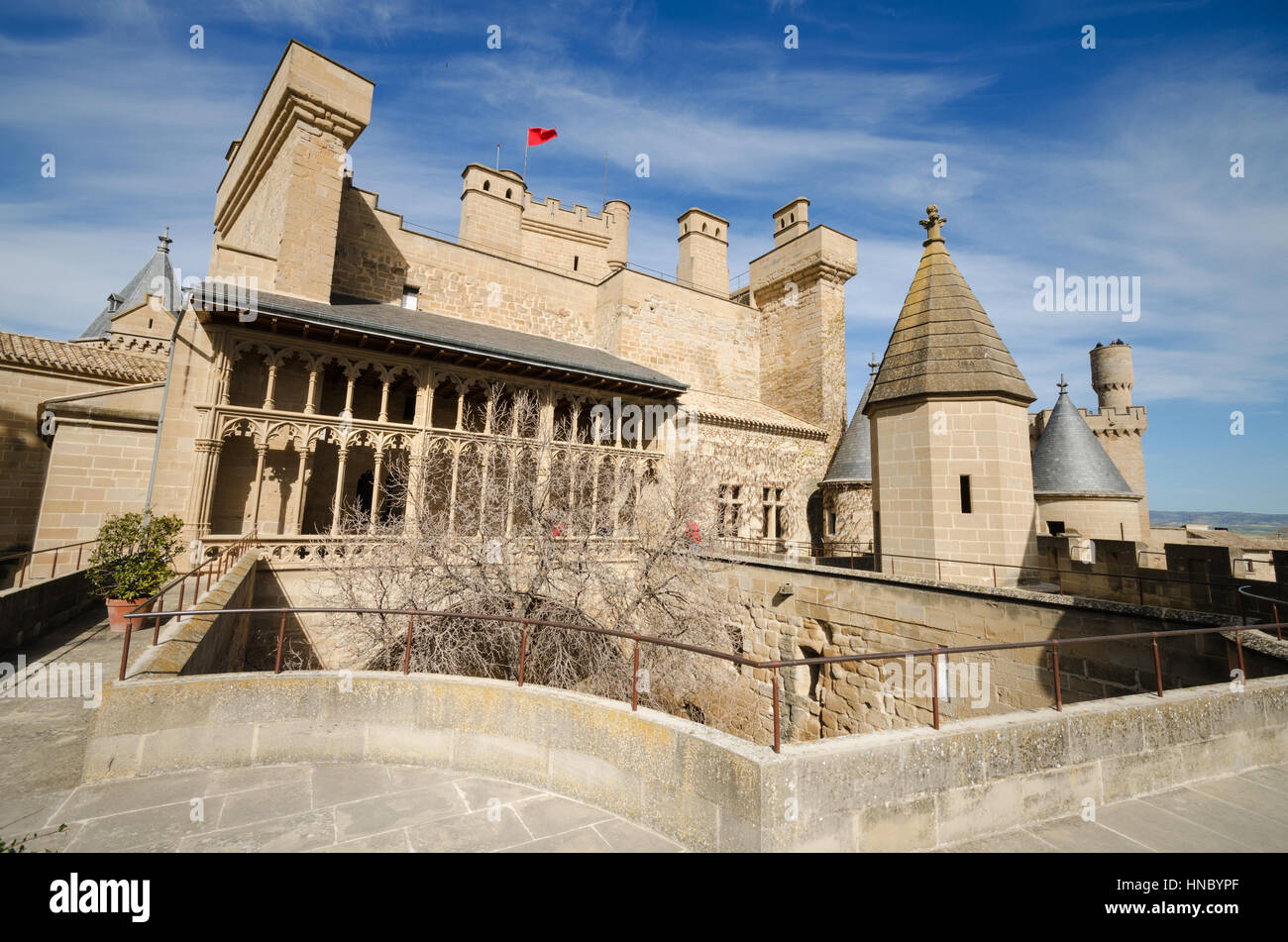 Famous Olite castle in Navarra, Spain Stock Photo - Alamy