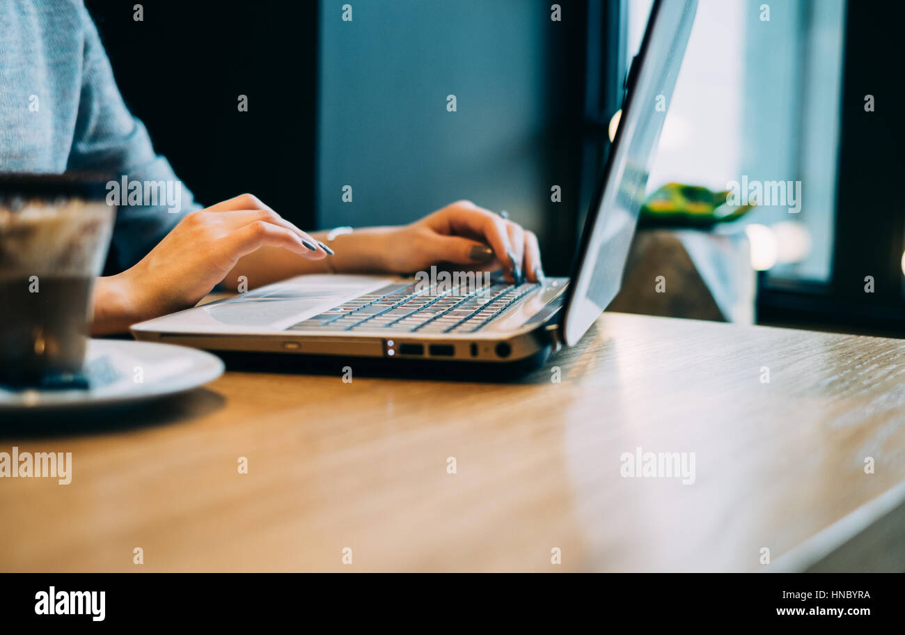 Human using laptop hi-res stock photography and images - Alamy