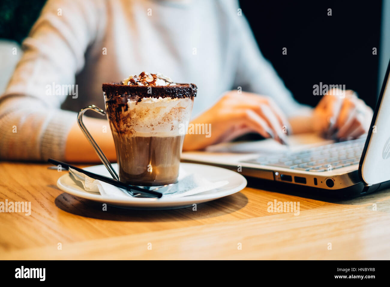 Human using laptop hi-res stock photography and images - Alamy