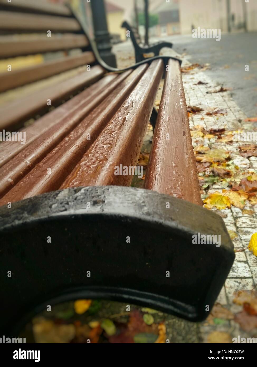 Rain water bench hi-res stock photography and images - Alamy
