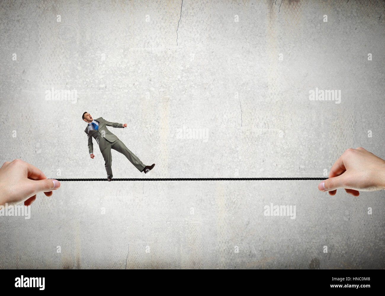 Walking on hands tightrope hi-res stock photography and images - Alamy