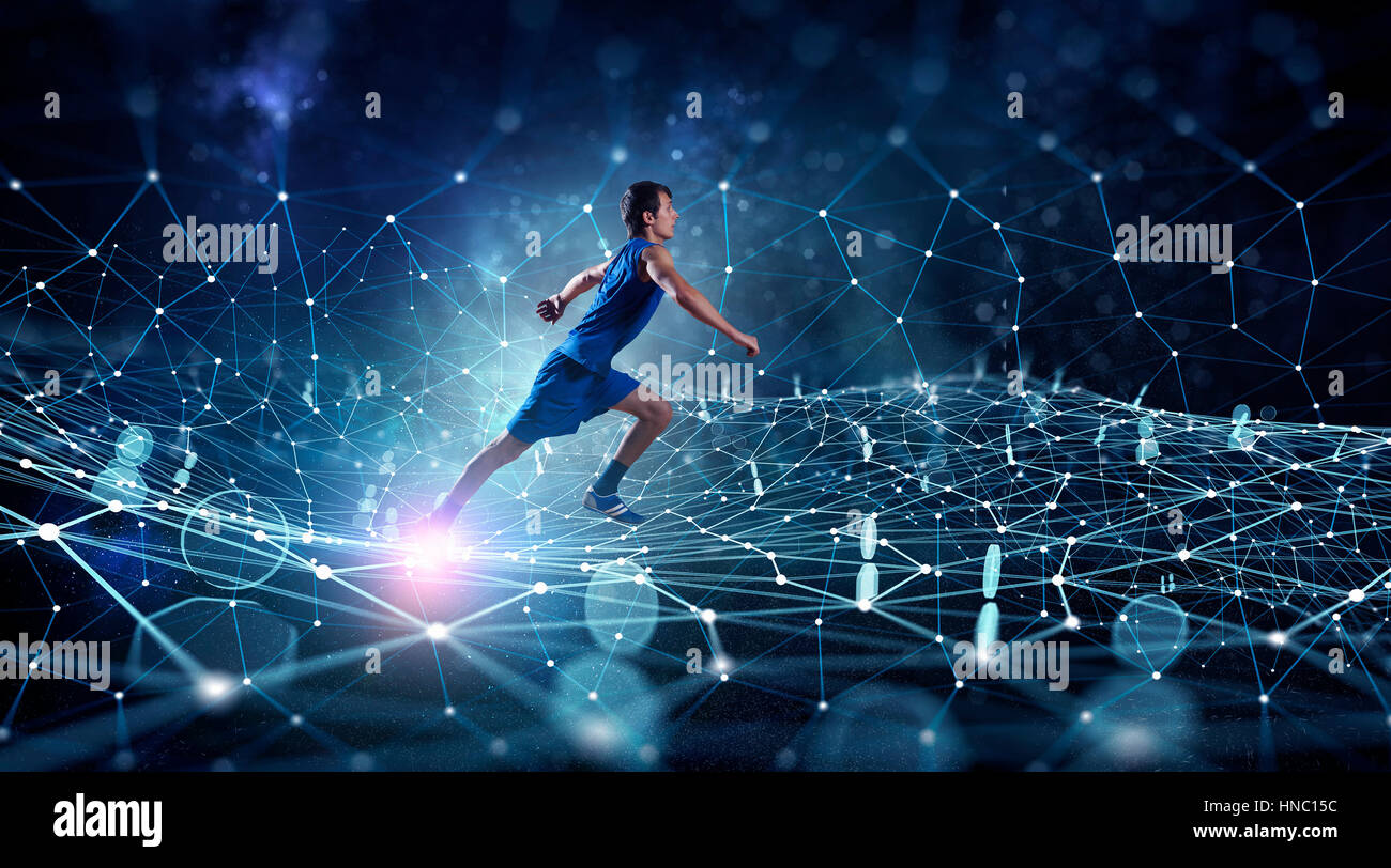 3d man running on hi-res stock photography and images - Alamy