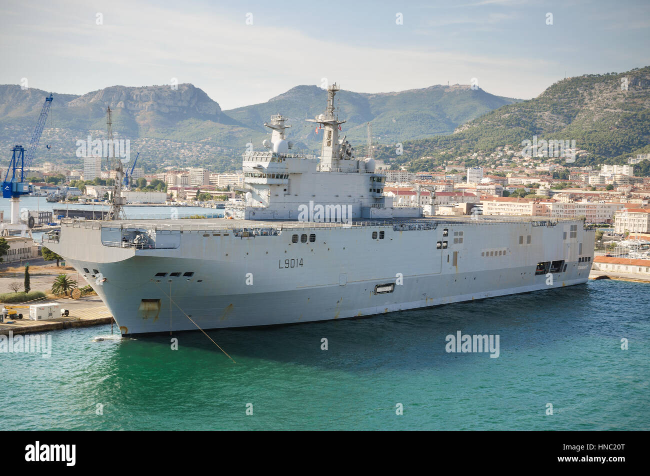 Toulon, France - August 16, 2013: Toulon Navy base harbor, Aircraft ...