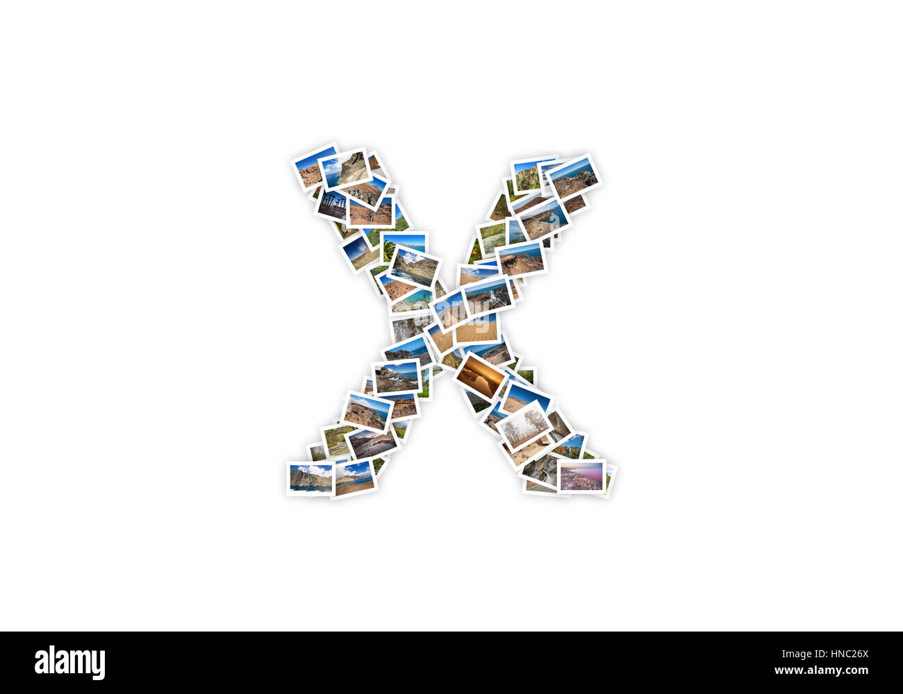 Letter X uppercase font shape alphabet collage made of my best ...