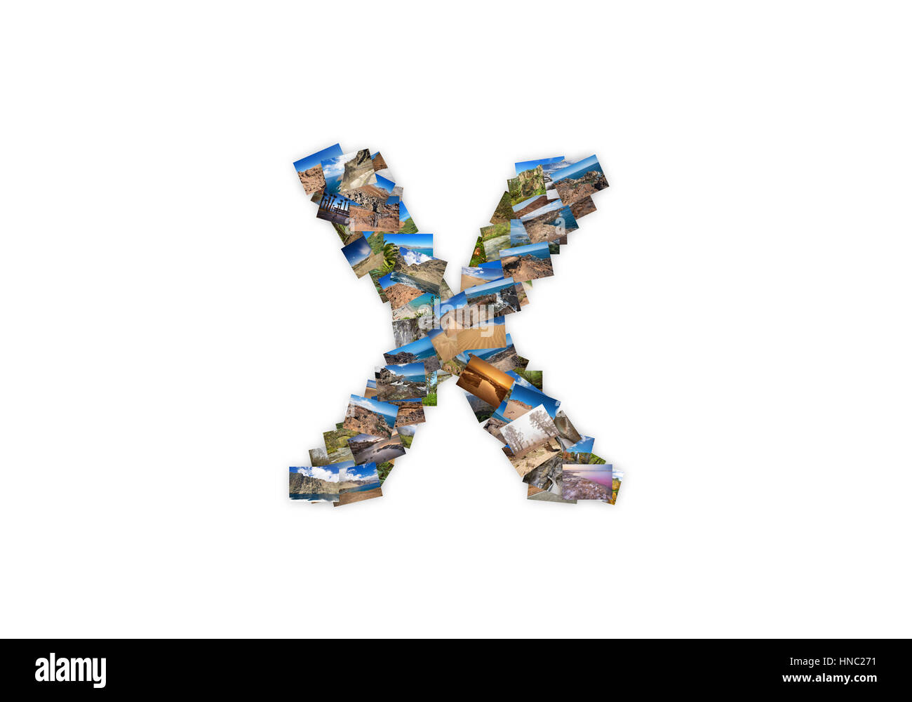 Letter X uppercase font shape alphabet collage made of my best ...