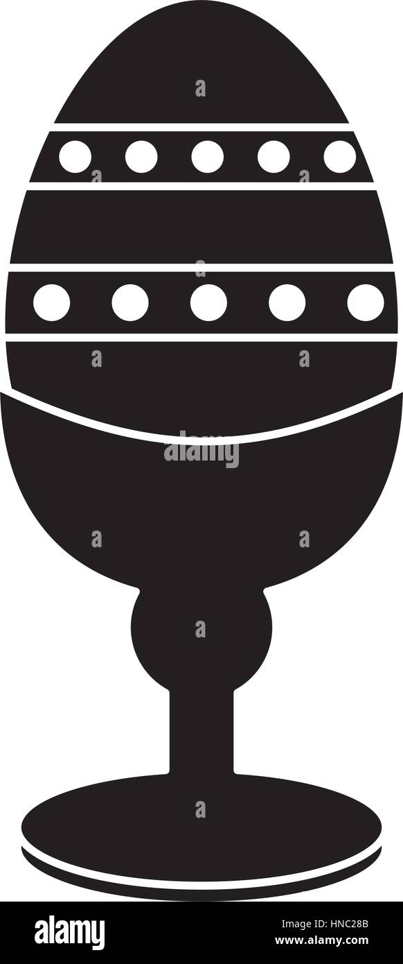 easter egg wooden base decorative pictogram vector illustration eps 10 ...