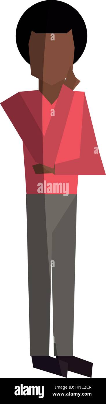 man standing cartoon icon over white background. colorful design ...