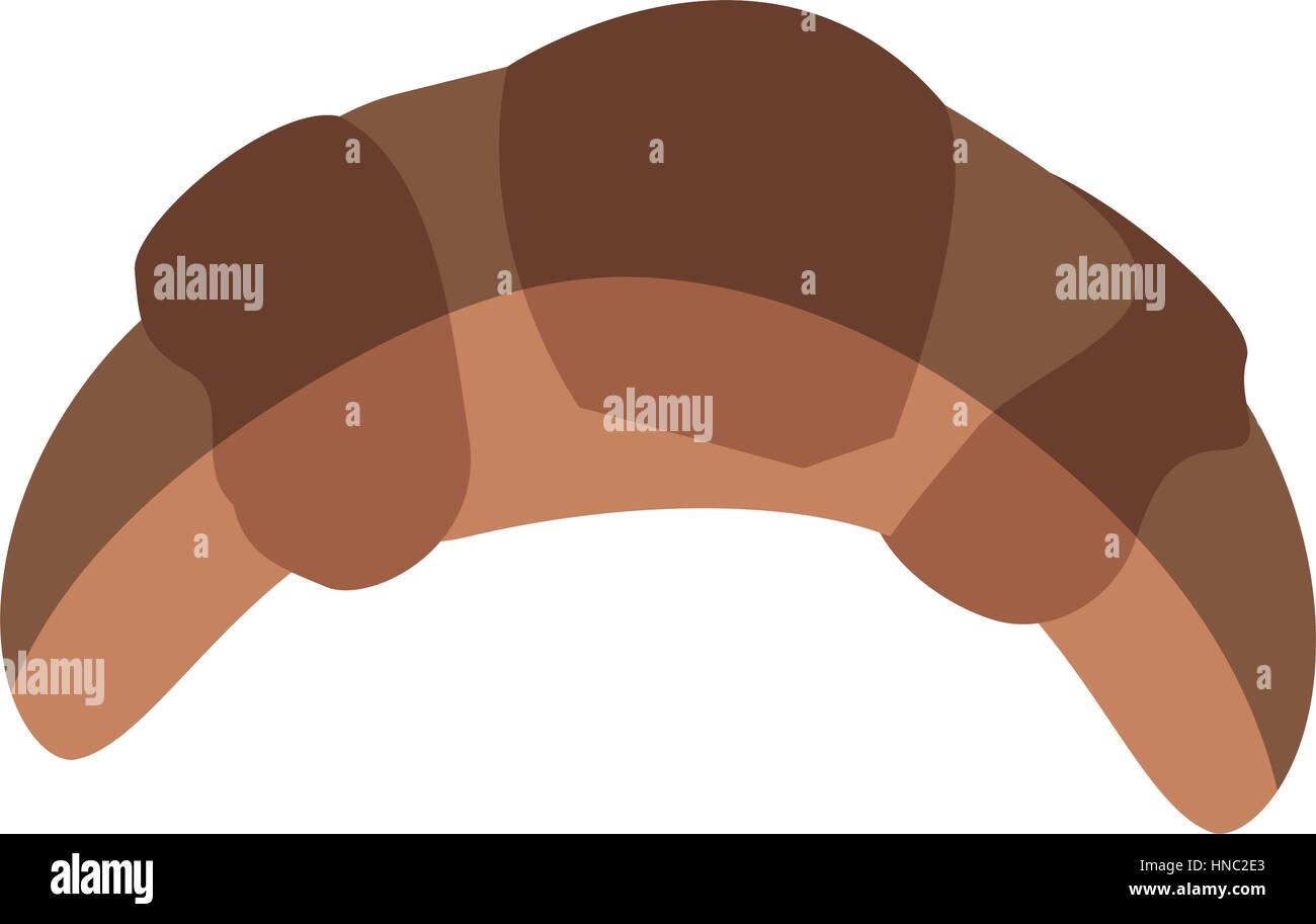 croissant bread icon over white background. colorful design. vector ...