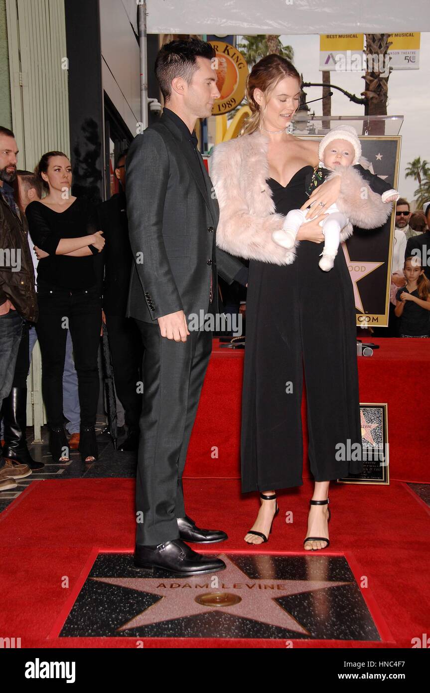 Los Angeles, CA, USA. 10th Feb, 2017. Adam Levine, Behati Prinsloo ...