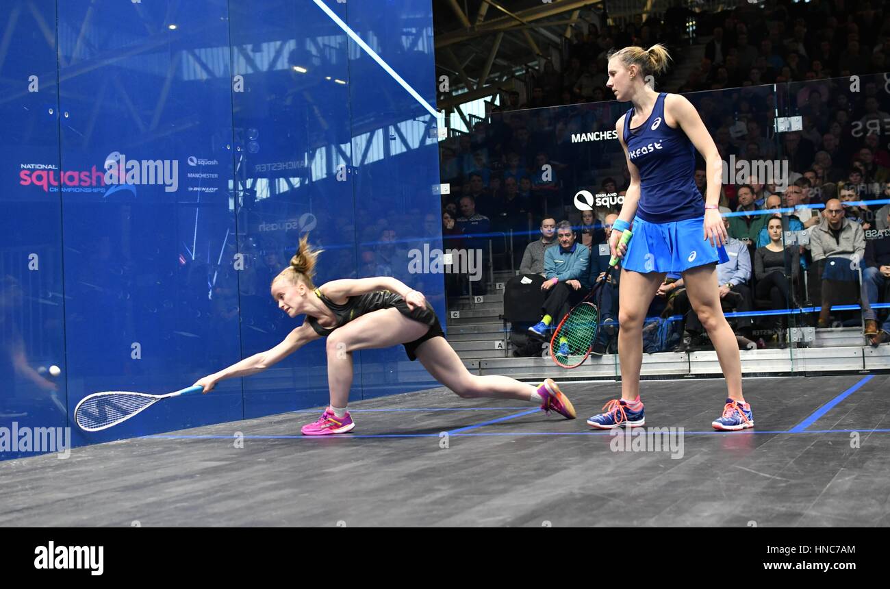 Laura Massaro and Emily Whitlock in action in the semi-final of the ...