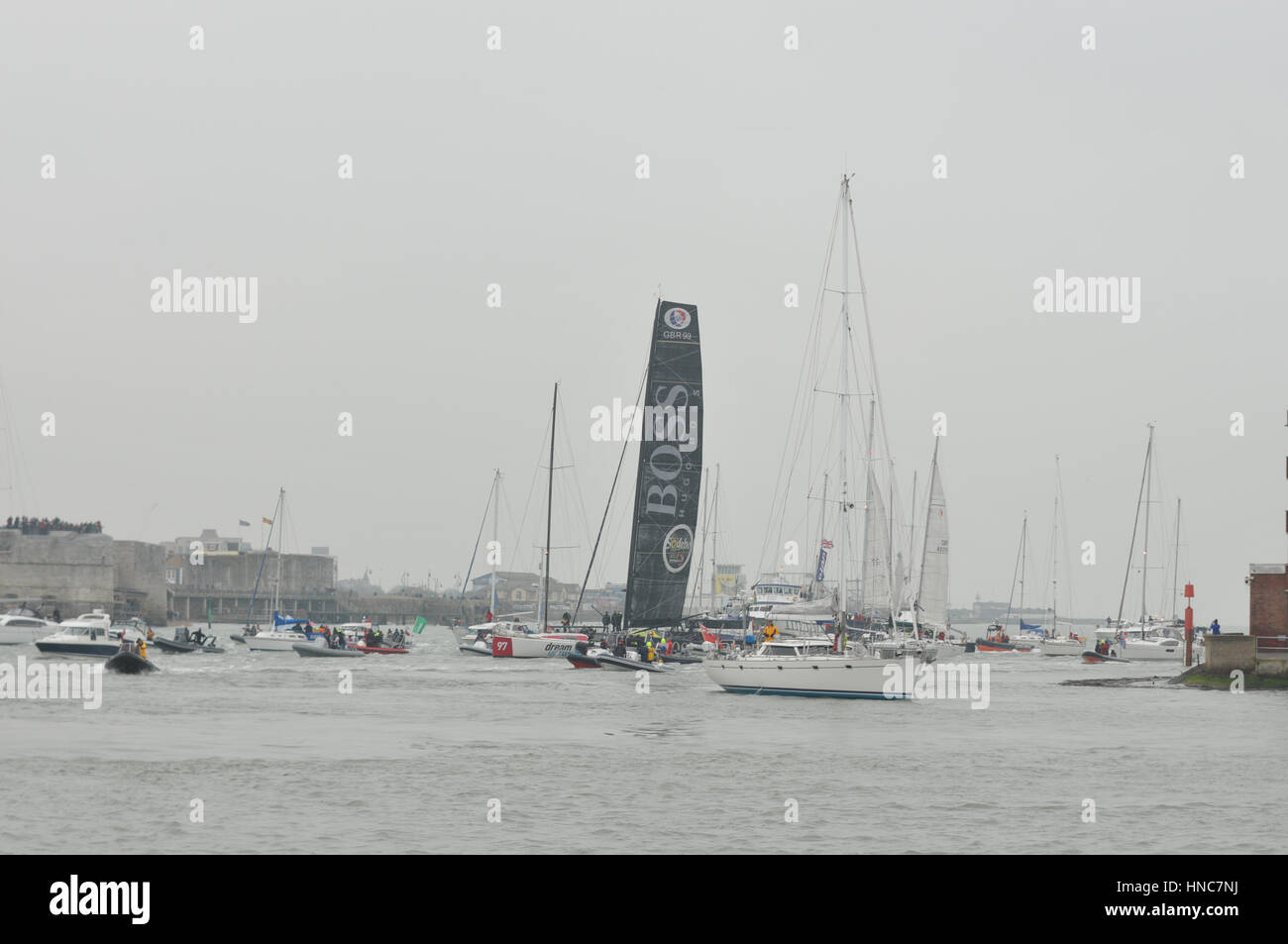 Alex Thompson Sailing Yacht returning to Gosport Vendee Globe Yacht ...