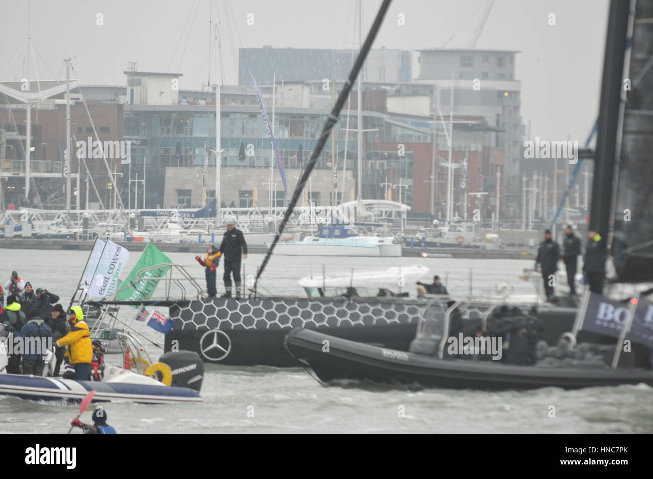 Alex Thompson Sailing Yacht returning to Gosport Vendee Globe Yacht ...