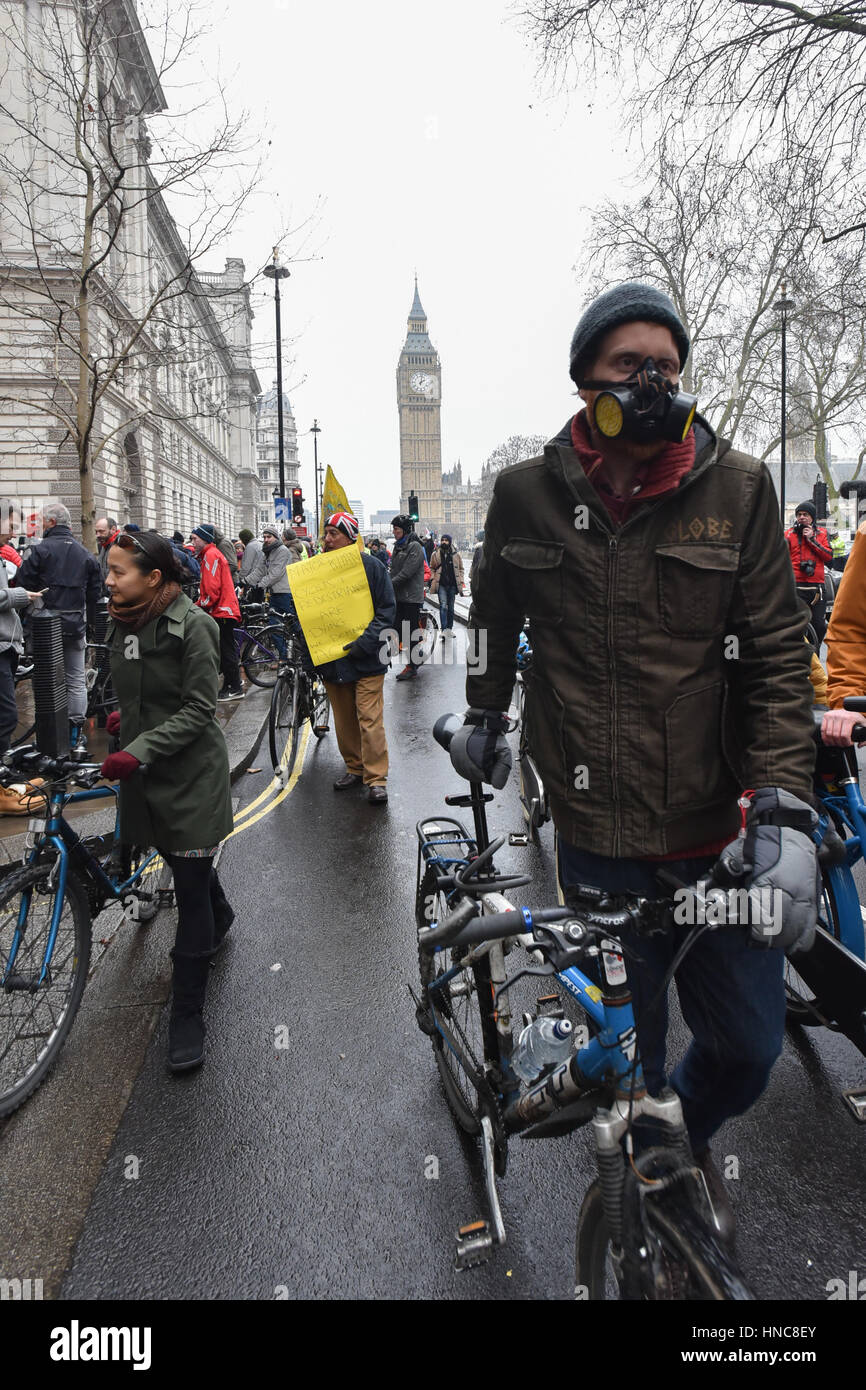 Westminster, London, UK. 11th February 2017. Cycling groups stage ...