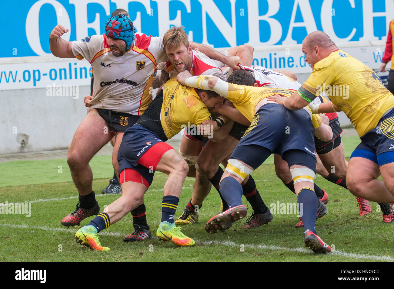 Germany attacks with Jaco Otto during the first Rugby Europe ...