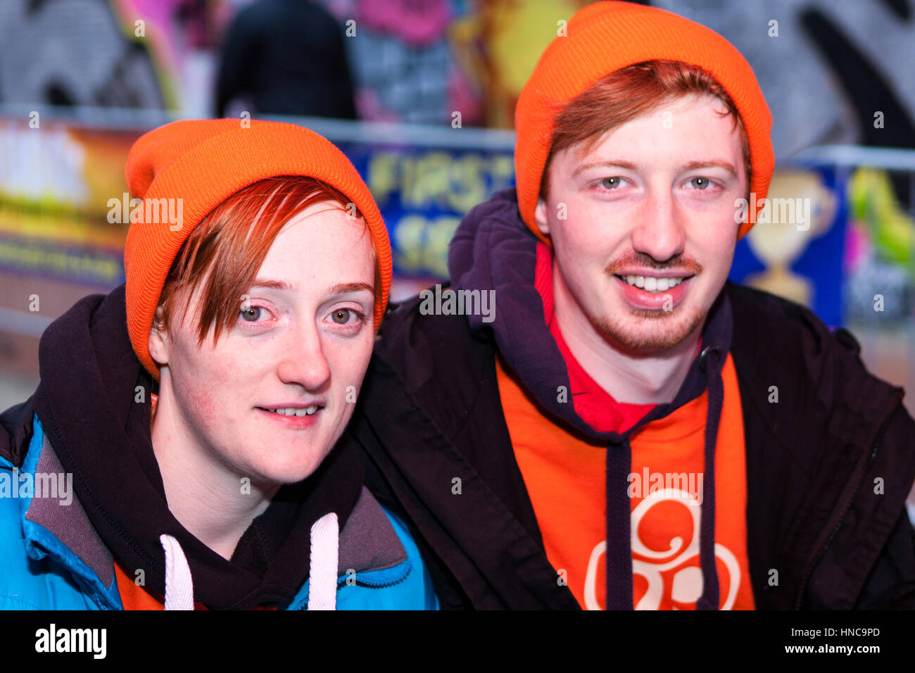 Belfast, UK. 11th Feb, 2017. Belfast 11th Frbruary 2017. Ginger haired ...