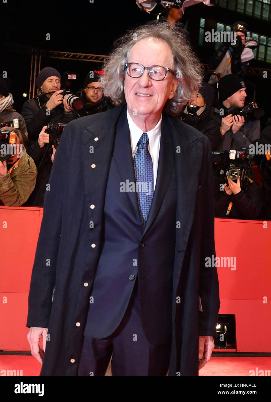 Berlin, Germany. 11th Feb, 2017. Australian actor Geoffrey Rush arrives ...