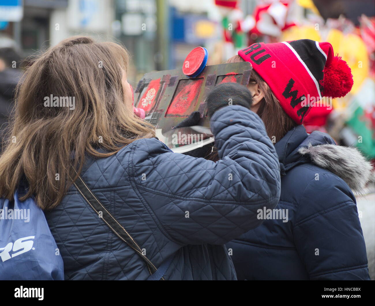 Cardiff, Wales, United Kingdom, 11th Feb, 2017. Wales fans have their ...