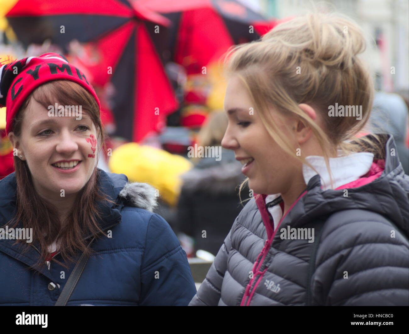 Cardiff, Wales, United Kingdom, 11th Feb, 2017. Wales fans have their ...