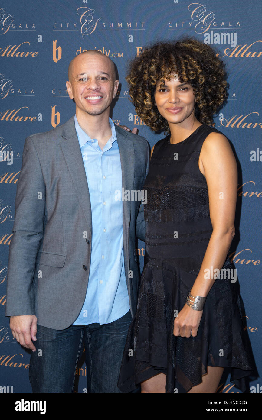 Los Angeles, California, USA.11th February, 2017. Producer Ryan Long and actress Halle Berry ...