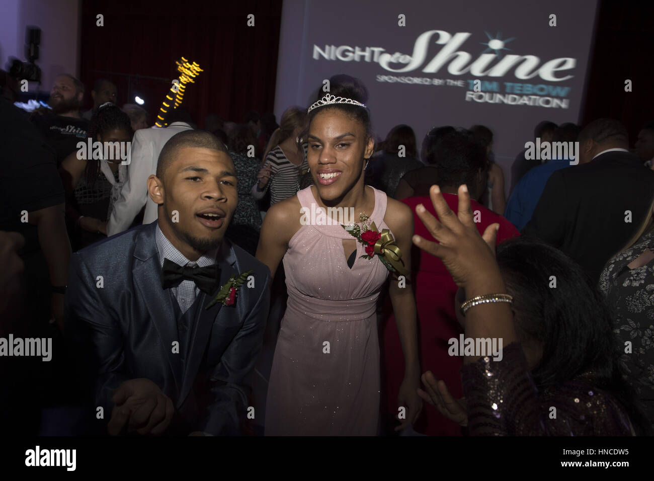 College Park, GA, USA. 10th Feb, 2017. Dressed in their 'prom finest ...