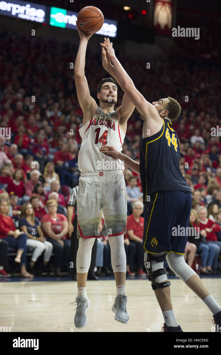 Tucson, Arizona, USA. 11th Feb, 2017. Arizona's Center RISTIC DUSAN (14 ...