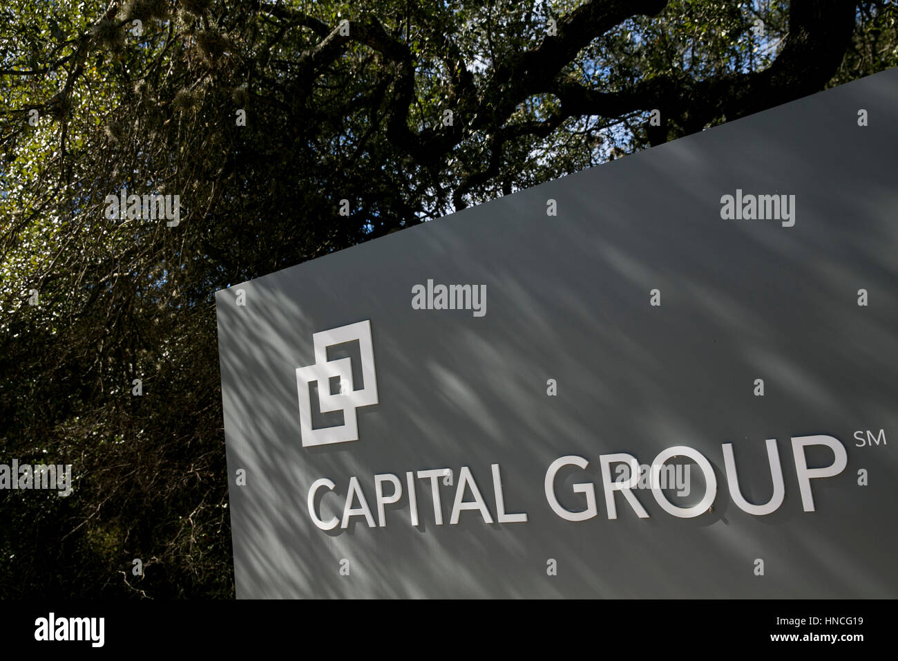 A logo sign outside of a facility occupied by the Capital Group ...