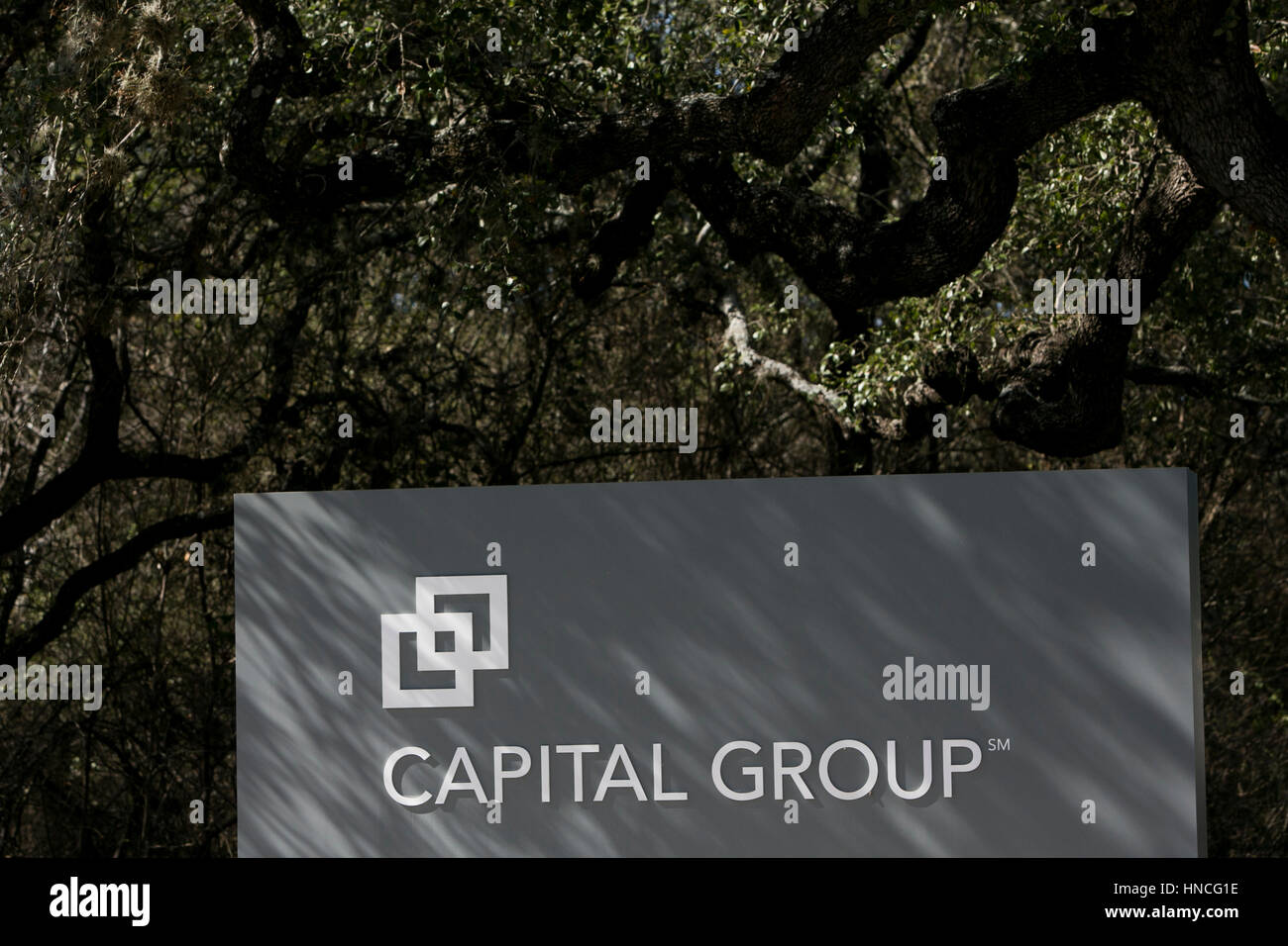 A logo sign outside of a facility occupied by the Capital Group ...