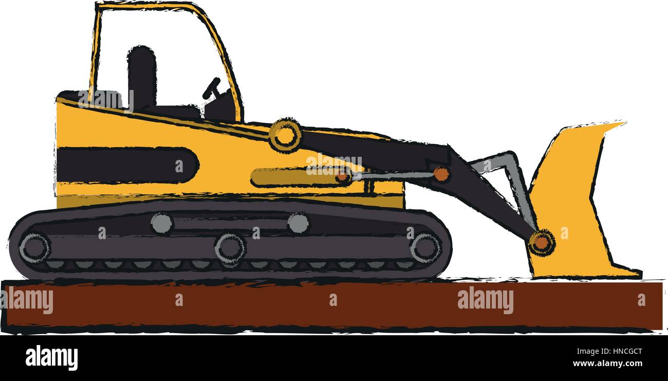 construction loader truck icon over white background. vector ...