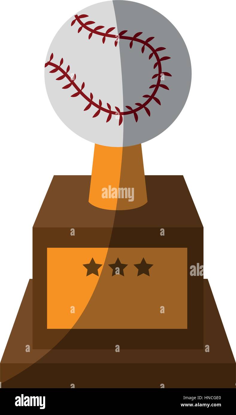 baseball trophy icon over white background. colorful design. vector ...
