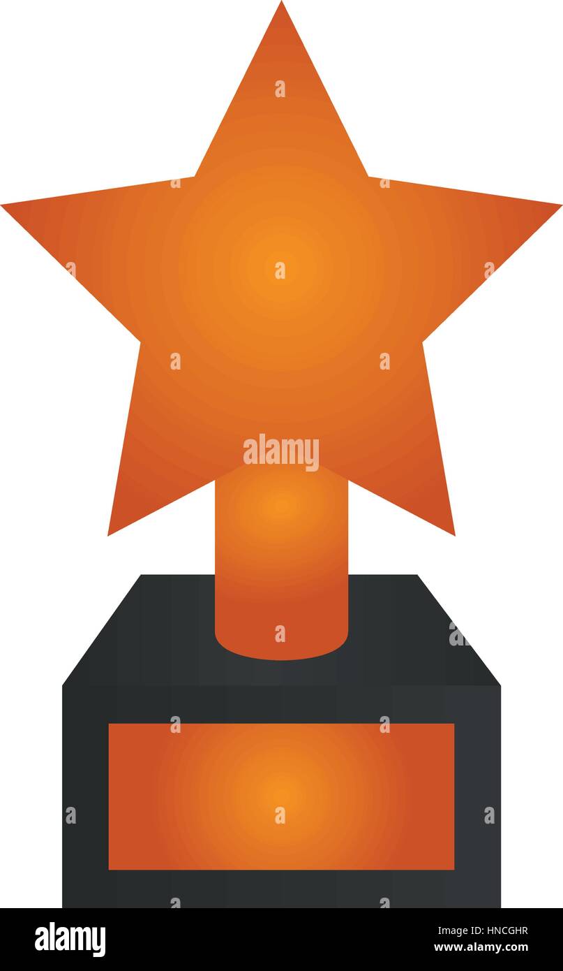 star trophy icon over white background. colorful design. vector ...