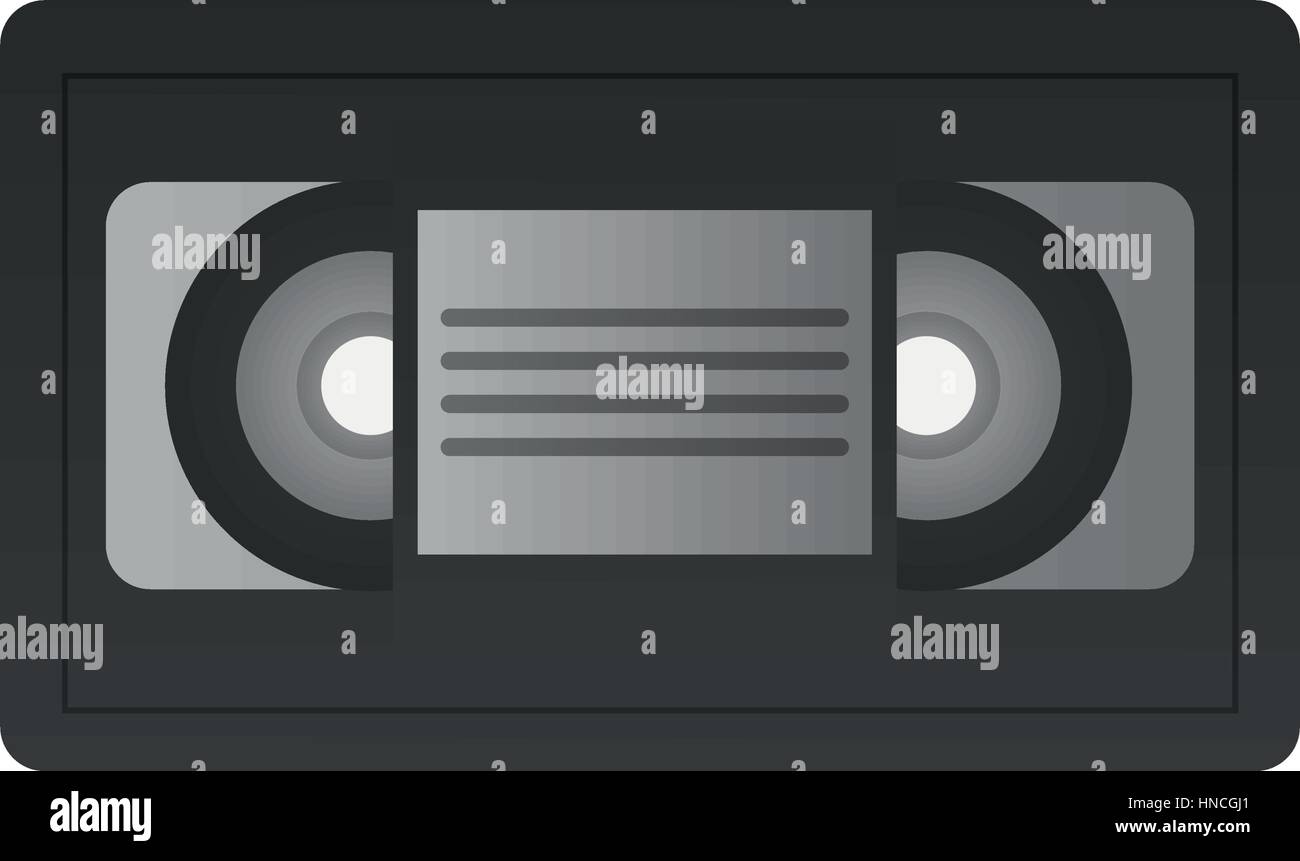 vhs tape icon over white background. colorful design. vector ...