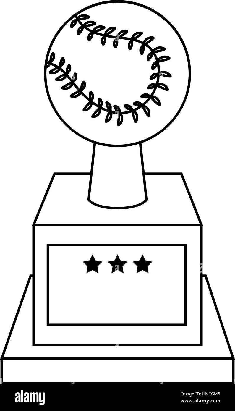 Baseball Trophy Clipart Black And White