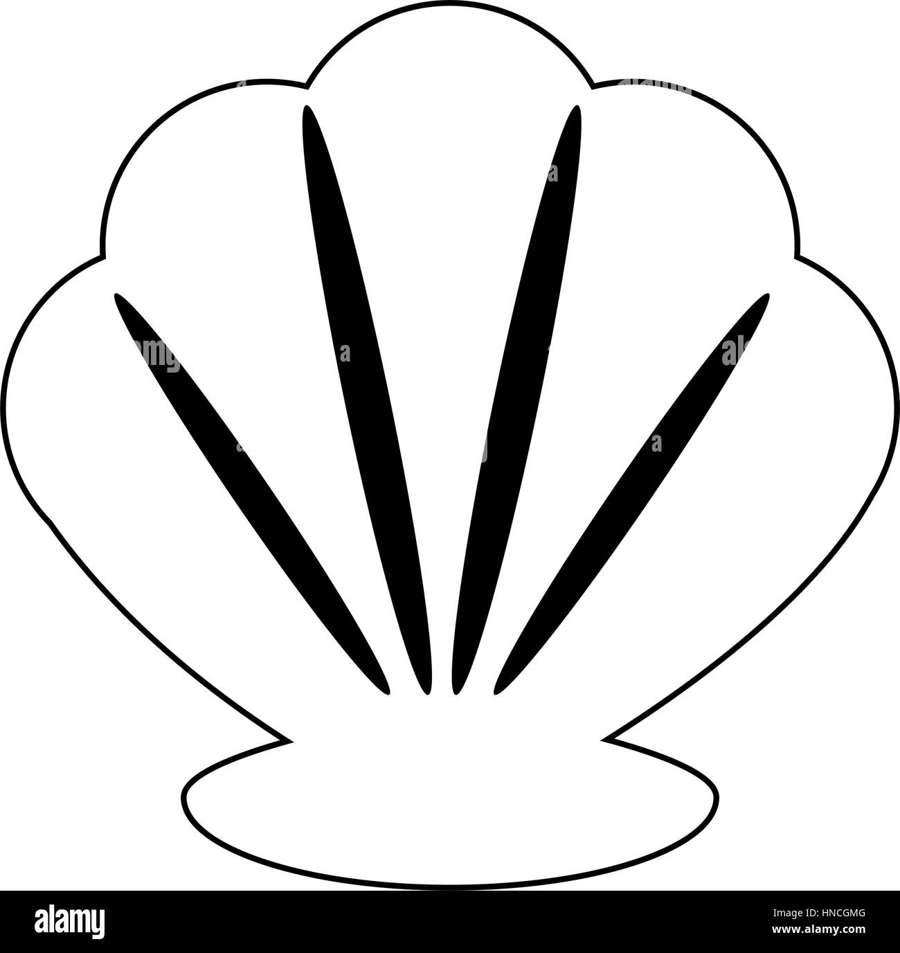 shell icon over white background. vector illustration Stock Vector ...