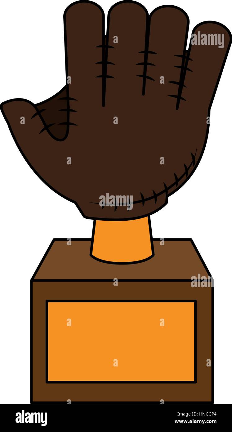 baseball trophy icon over white background. vector illustration Stock ...