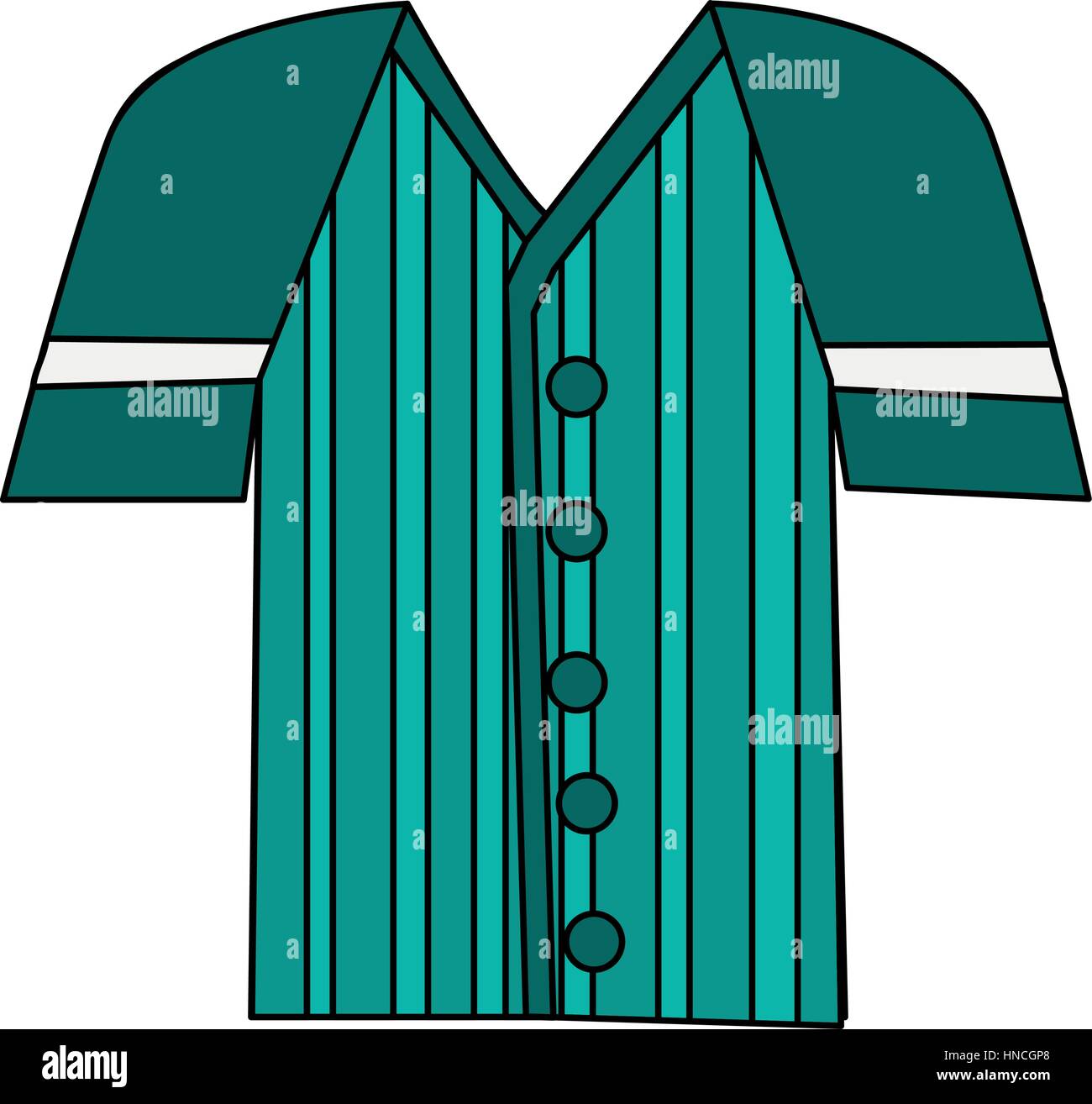 baseball uniform shirt icon over white background. vector illustration ...