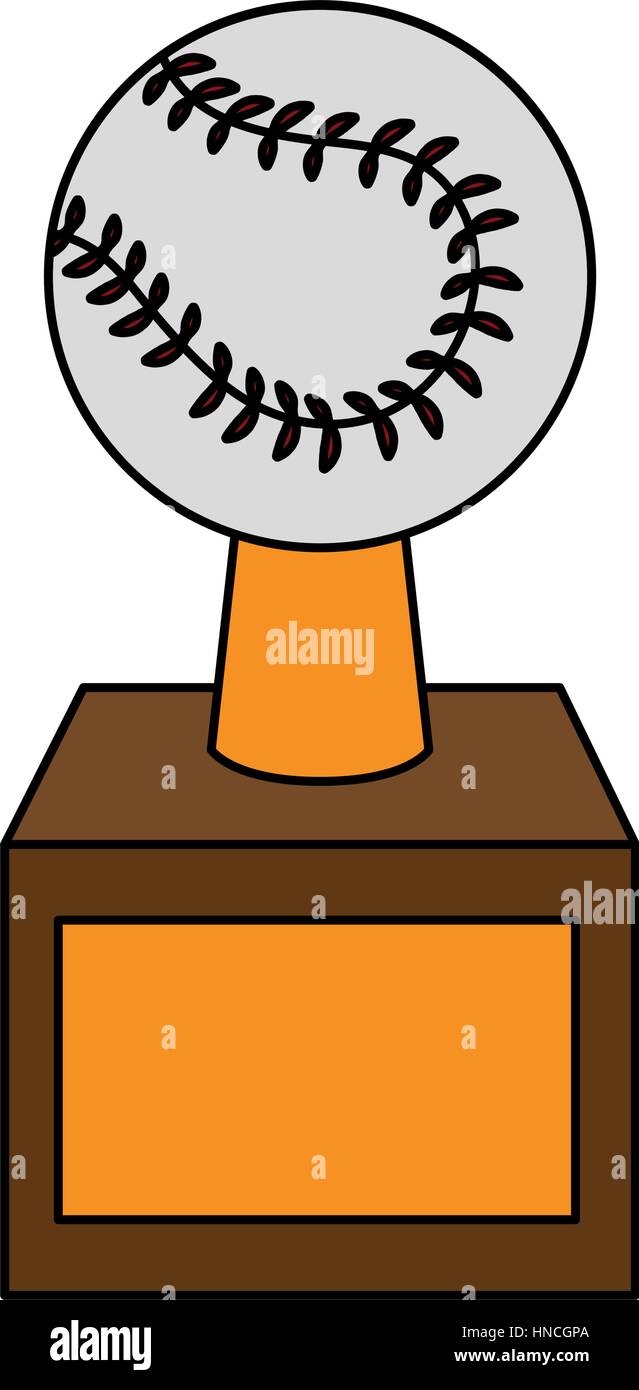 baseball trophy icon over white background. vector illustration Stock ...