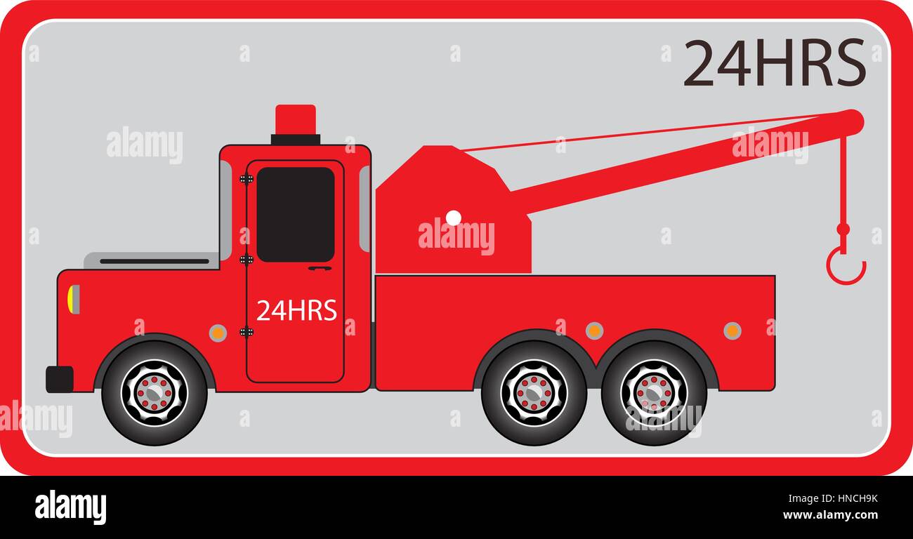 Tow Truck for Emergency car move Vector Stock Vector Image & Art - Alamy