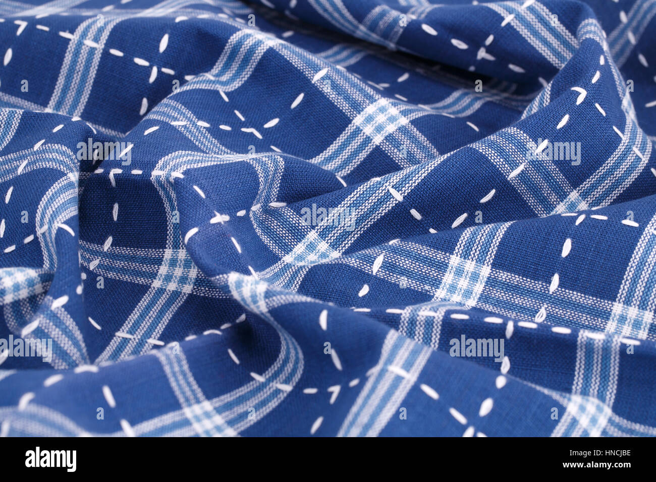 Blue white striped tablecloth hi-res stock photography and images - Alamy