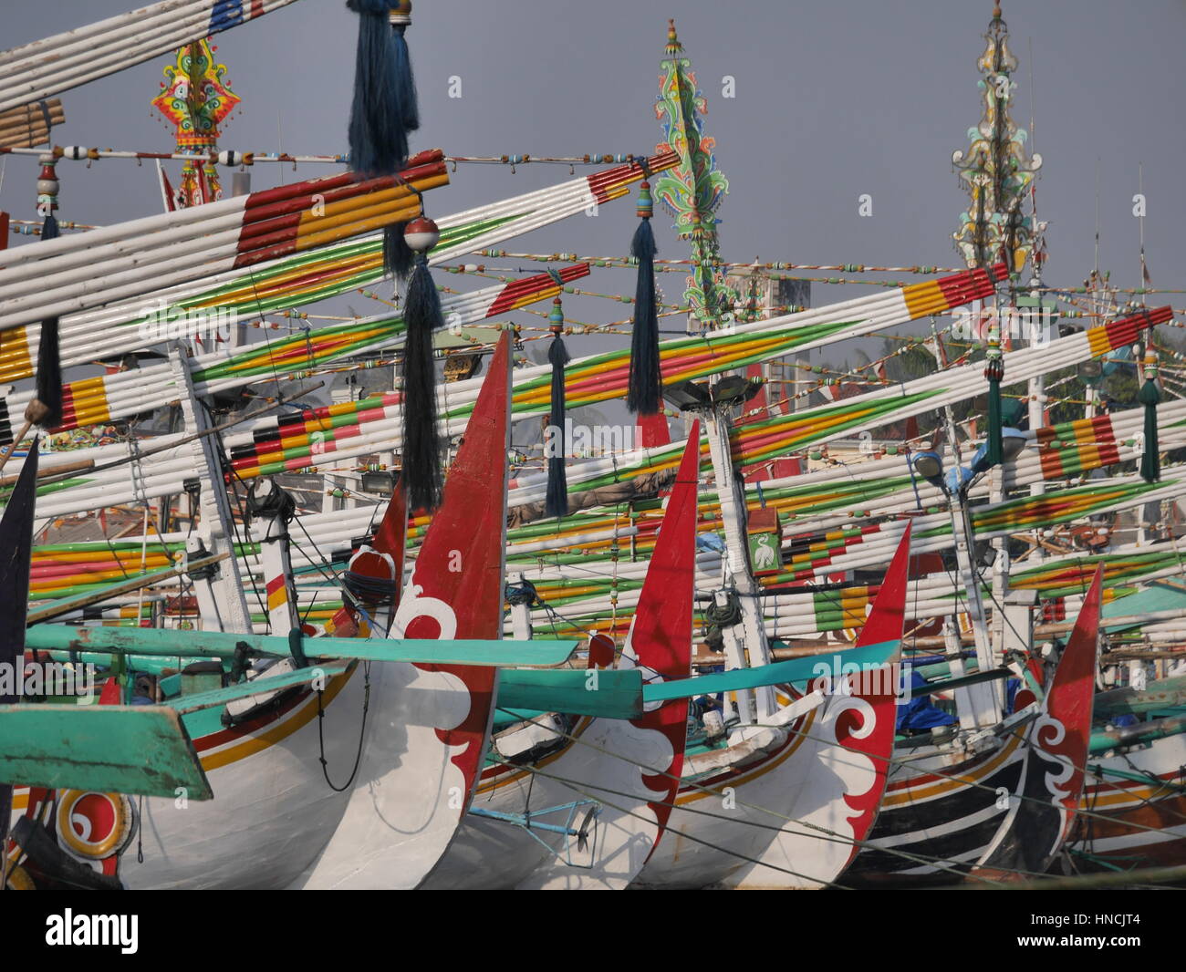 Indonesia, East Java, Banyuwangi, Muncar harbour. A traditional harbour ...