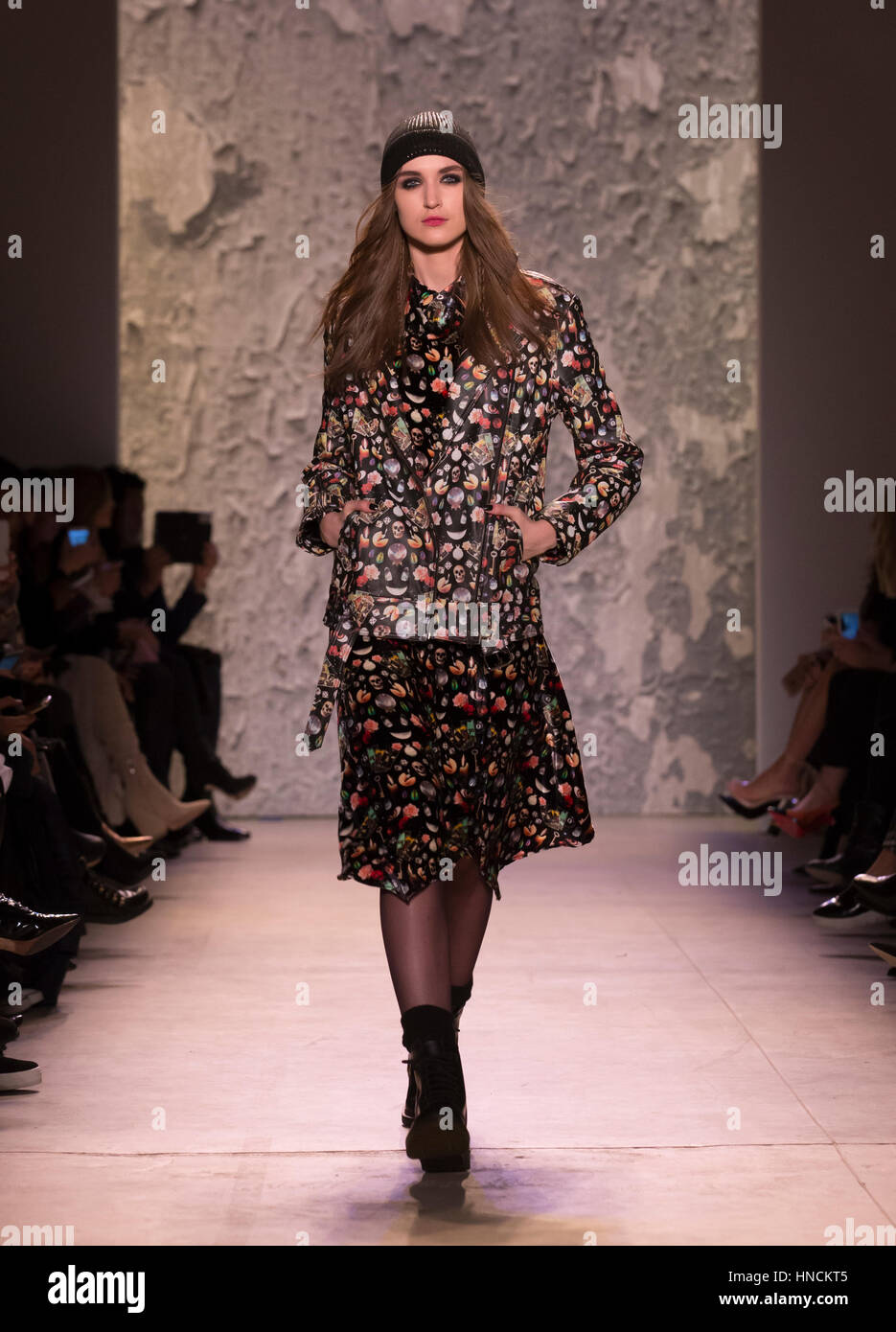 New York, United States. 10th Feb, 2017. Model walks for Nicole Miller ...