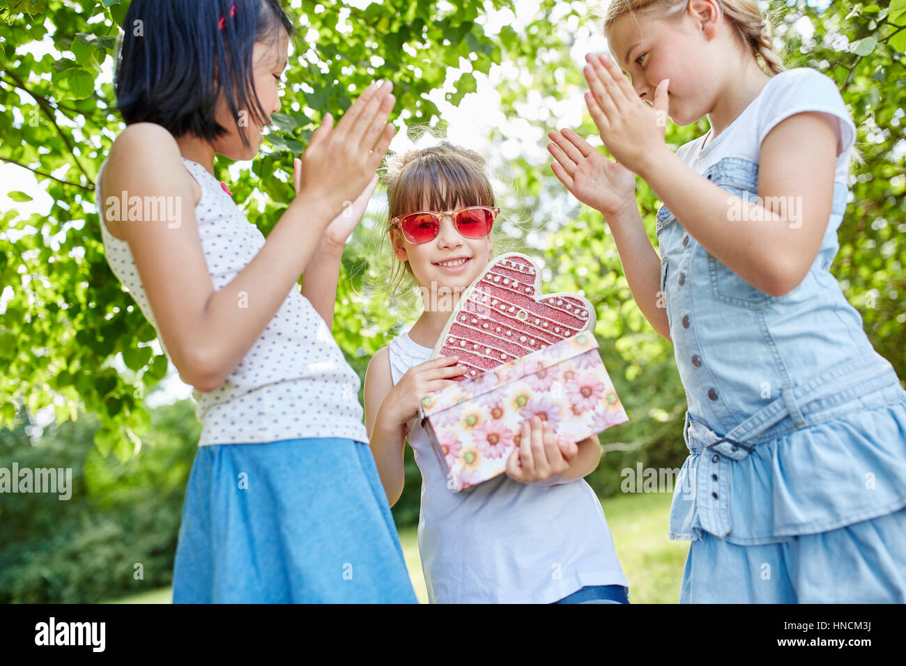 Applause for birthday girl at birthday party Stock Photo - Alamy