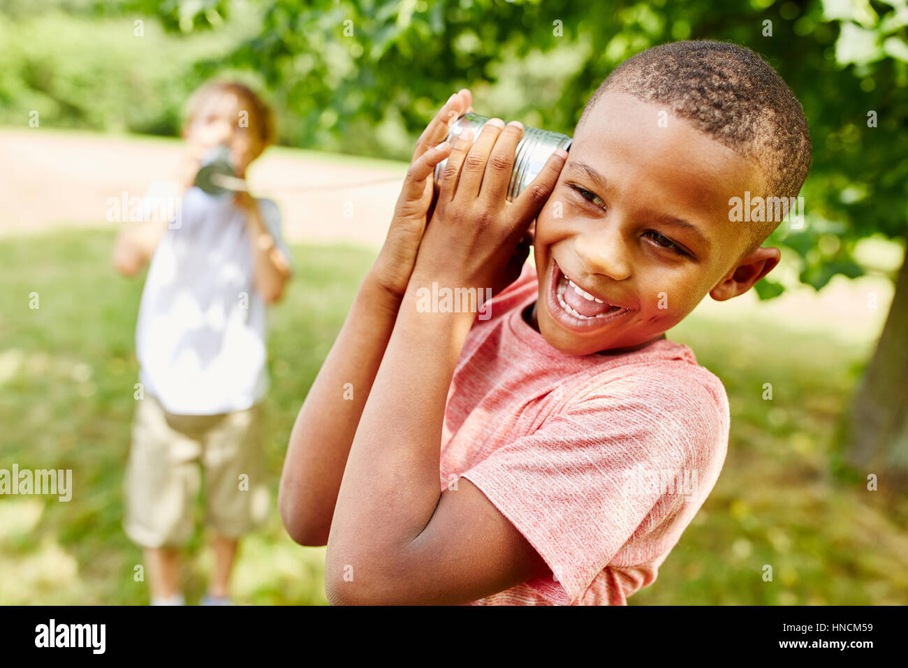 Child calling hi-res stock photography and images - Alamy