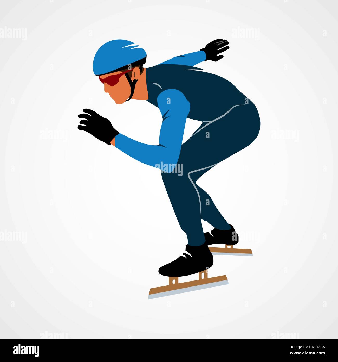 Abstract speed skaters on a white background. Vector illustration Stock ...