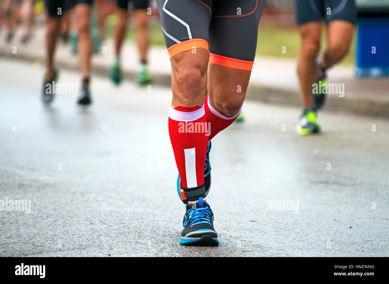Back view male feet legs hi-res stock photography and images - Alamy