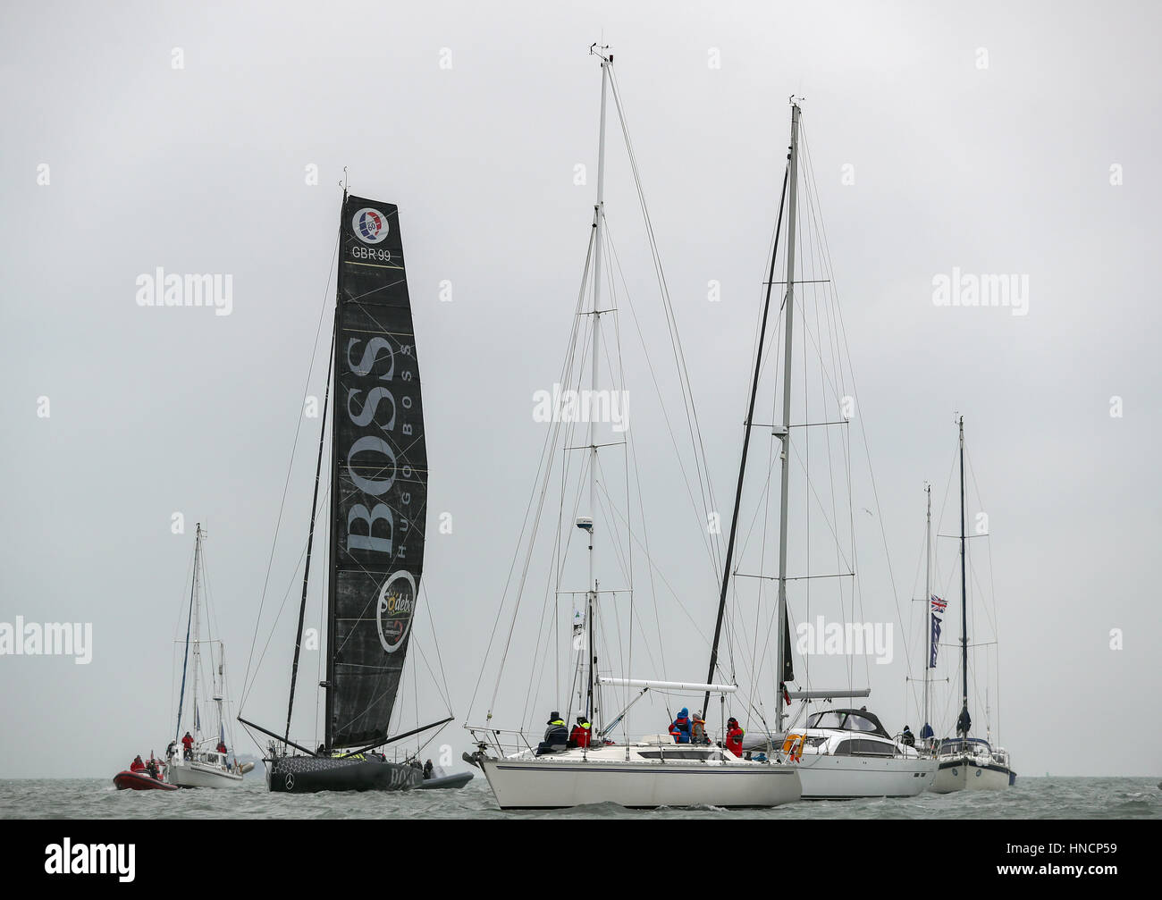 British sailor alex thomsons boat hugo boss hi-res stock photography ...