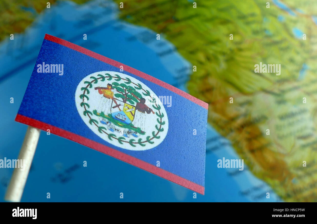 Belize flag map hi-res stock photography and images - Alamy