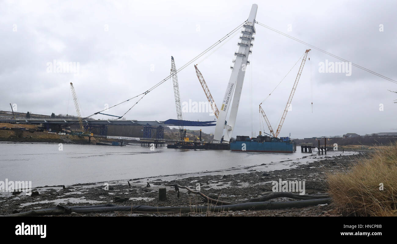 The 100 metre centrepiece of the New Wear Crossing in Sunderland is ...