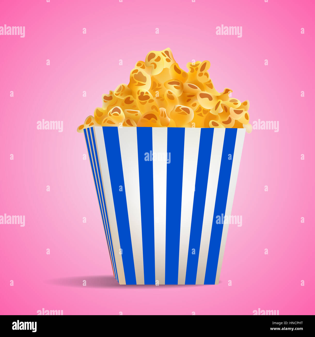 Pop Corn in Stripped Box Package Stock Photo - Alamy