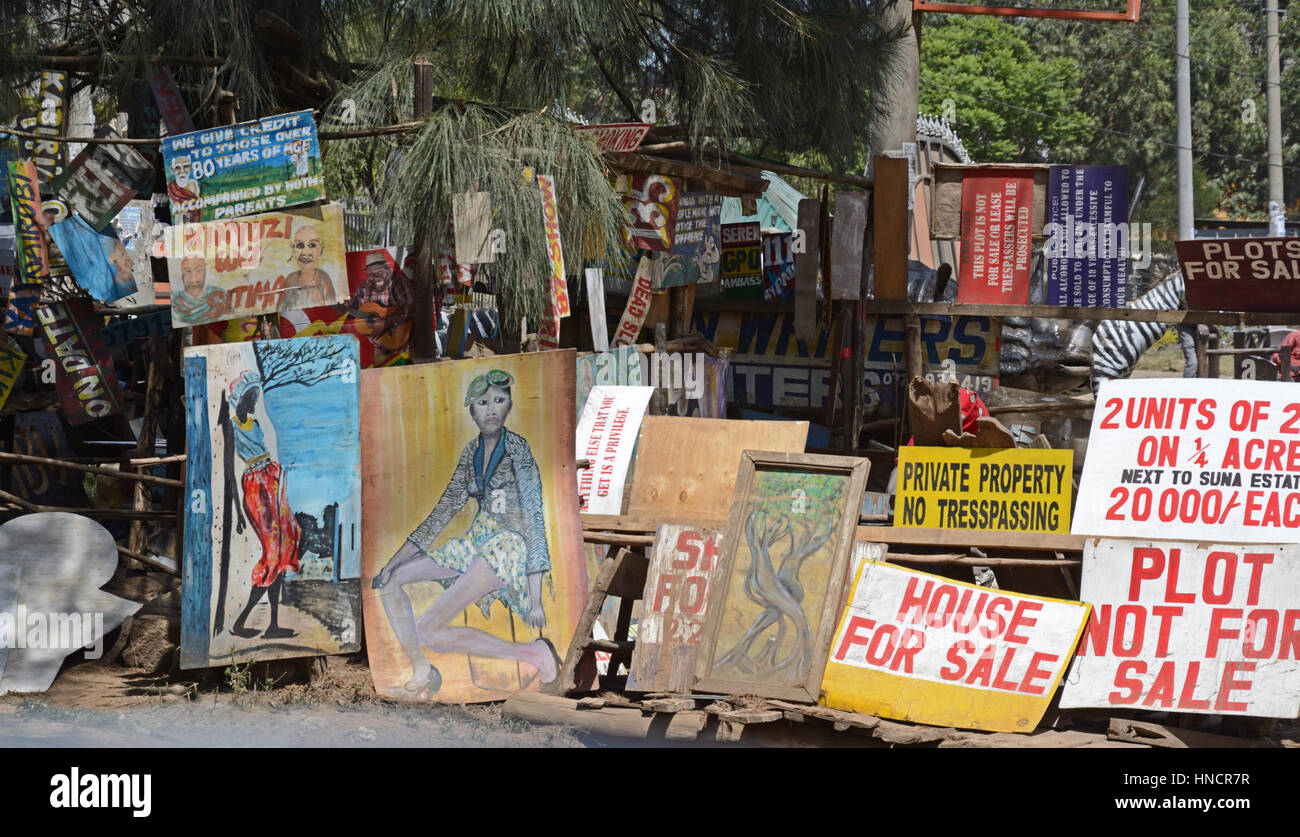 Nairobi road sign hi-res stock photography and images - Alamy